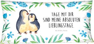 Mr. & Mrs. Panda Kissen Pinguin umarmen - Geschenk, Partnerkissen, Liebeskissen, Liebe, Kuschelkissen, Umarmung, Paarkissen, Kopfkissen, Hochzeitstag