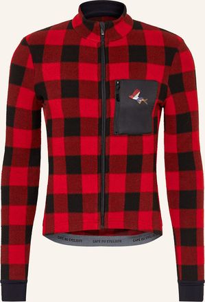Cafe du Cycliste Caf&eacute; Du Cycliste Fleece-Radtrikot Solange rot