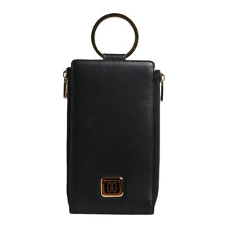 Dolce & Gabbana Schwarzes Lederportemonnaie mit Logo - - Accessories - Damen - Schwarzk - ONE SIZE
