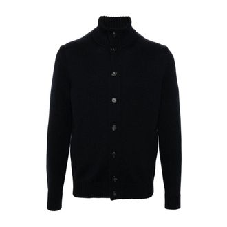 Zanone Navy Blau Wolle Strickpullover - - Knitwear - Herren - Schwarzk - 2XL
