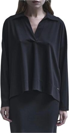 Kaos Kaos - Blouse en jersey interlock - Femme - Blouses et Chemises - Noir - Taille: 44 FR