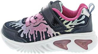 Geox Girls J Assister C Sneaker, Navy Multi Coloured, 11.5 UK Child