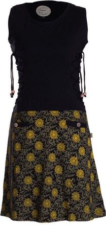 vishes Minikleid Damen Sommerkleid armlos-es Blumen-Kleid Tunika-Kleid T-Shirtkleid Boho, Goa, Guru Style