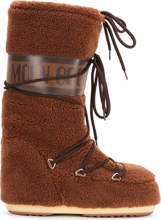 Moon Boot Femme, Chaussures, Brun, Taille: 39 EU Icon Fleece Bottes