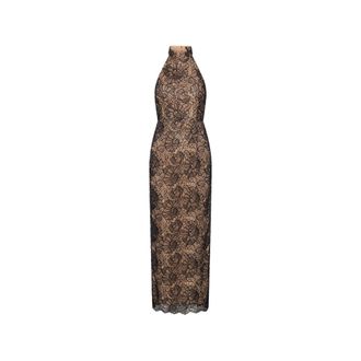 Rotate Lace Halterneck Maxi Dress