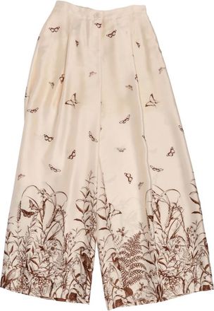 Liu Jo Femme, Pantalons, Beige, Taille: 38 FR Wide Pantalons