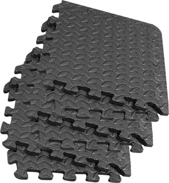 IFUNDOM 8 St&uuml;ck Teiliges Eva Blattstruktur Bodenschutzmatten rutschfeste Sto&szlig;d&auml;mpfende Puzzlefliesen Dicke Bodenpolster f&uuml;r Fitnessstudio Tanzraum Yoga und In