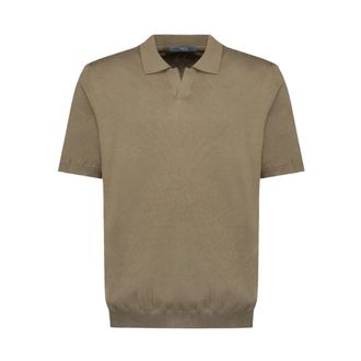 People of Shibuya Homme, Tops, Vert, Taille: 2XL Polo &agrave; col en V