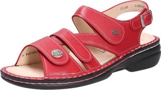 Finn Comfort Damen Sandale aus weichem Leder - - Shoes - Damen - Rot - 41 EU