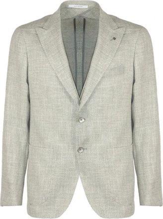 Tagliatore Homme, Vestes, Gris, Taille: M Herringbone Jacket
