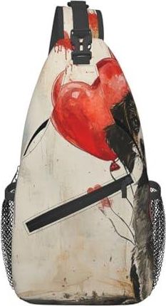 Generic Sac &agrave; dos &agrave; bandouli&egrave;re pour homme avec ballon rouge