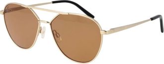 Serengeti Eyewear unisex, Accessoires, Gris, Taille: ONE Size Lunettes de Soleil Aviateur en Or avec Verres Marron