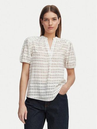 French Connection Bluse 729F9 Wei&szlig; Regular Fit