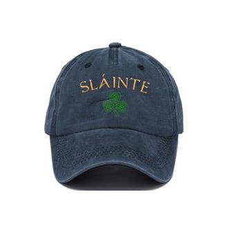 Generic Casquette de baseball unisexe Slainte St. Patrick - Cadeau amusant pour la Saint-Patrick, bleu marine, M