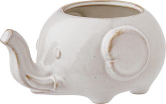 Butlers Blumentopf Jungle Elefant 2er-Set Steinzeug Beige | &Uuml;bertopf f&uuml;r Kr&auml;uter & Pflanzen, Pflanzentopf f&uuml;r innen, Blumen&uuml;bertopf f&uuml;r Balkon | Dekoration Fe