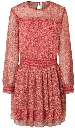 Pepe Jeans London Brigitte Robe, Rouge (Crispy Red), M Femme
