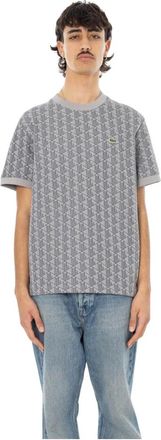 Lacoste Homme, Tops, Gris, Taille: 2XL Monogram Jacquard Tee