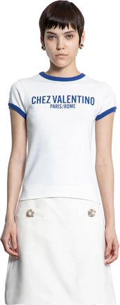 Valentino WOMAN WHITE T-SHIRTS & TANK TOPS