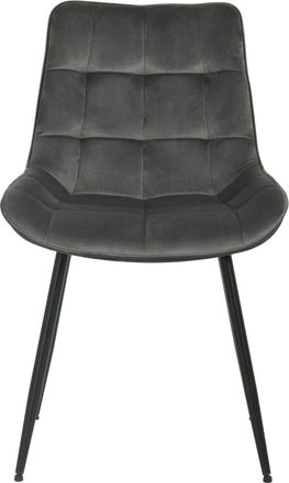 MID.YOU Mid.you Stuhl, Grau, Holz, Metall, Textil, Pappel, Sperrholz, konisch, 49x85x61 cm, Esszimmer, St&uuml;hle, Esszimmerst&uuml;hle, Vierfu&szlig;st&uuml;hle