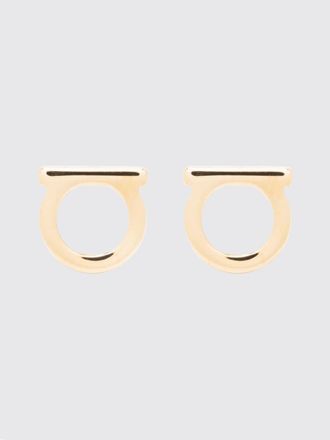Ferragamo Boucles doreilles en laiton dor&eacute; avec design logo