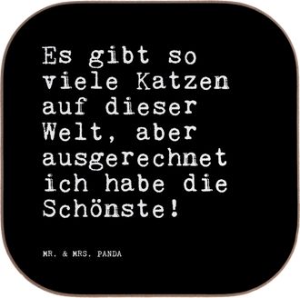 Mr. & Mrs. Panda Coaster Es gibt so viele... - Geschenk, Holzuntersetzer, gläseruntersetzer, Untersetzer für Gläser, Katze, Katzenliebhaber, Katzen, Sprüche, Katzenbes