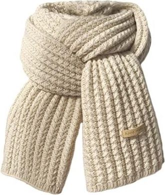 ORANDESIGNE Echarpe Unie Femme Hiver Chaud Chic Tricoté Laine Élasticité Douce Chale Longue Cape Souple Confortable Pashmina Foulard A Beige M