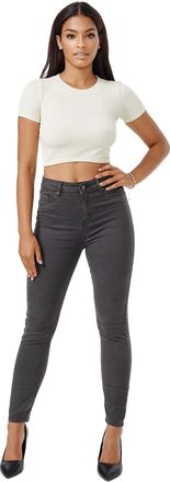 Tazzio Jeans Damen Skinny Fit High Rise Denim Jeanshose Stretch Slim Hose F103 (40, Anthrazit)