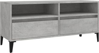 vidaXL Vidaxl - Meuble tv gris béton 100x34,5x44,5 cm bois dingénierie