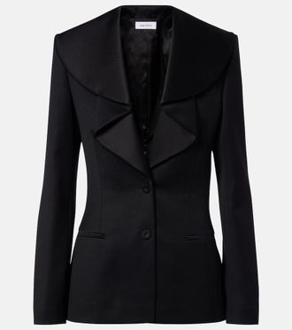 Alexander McQueen Blazer aus Wolle mit Satin