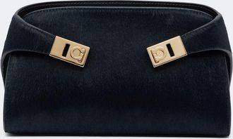 Ferragamo Clutch Hug Small aus Leder