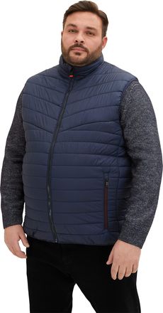 Tom Tailor Herren Plussize Weste 1035818, 10668 - Sky Captain Blue, XXL
