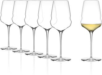 Stölzle Weißweingläser Cocoon 6er-Set 485 ml - Extravagante Weingläser ideal für Weißwein & Aperitif - Eleganter Weißweinkelch aus Kristallglas - Spülmaschine