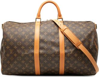 Louis Vuitton 1989 Monogram Keepall Bandouliere 50 travel bag - Braun