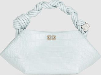Ganni Sac Mini Bou Croco Delicate Blue