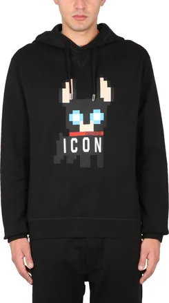 Dsquared2 Logo-Print Cotton Sweatshirt - Black