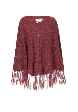 Izia Poncho Frauen Burgund
