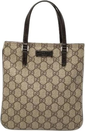 Gucci Sac cabas en toile enduite Pre-owned - Femme - Pre-owned - Beige - Taille: ONE Size