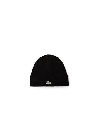 Lacoste Bonnet Mixte Noir Taille unique