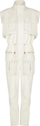 Balmain combinaison à design sans manches - Blanc