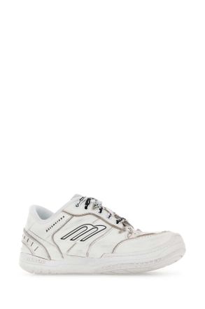Balenciaga Womens White Leather Hamptons Sneakers T Bovine