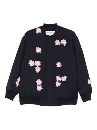 Stine Goya veste &agrave; applique fleur - Bleu