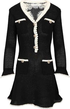 Self Portrait Robe Courte - Noir
