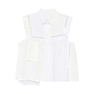 sacai Damen, Oberteile, Beige, MGr&ouml;&szlig;e