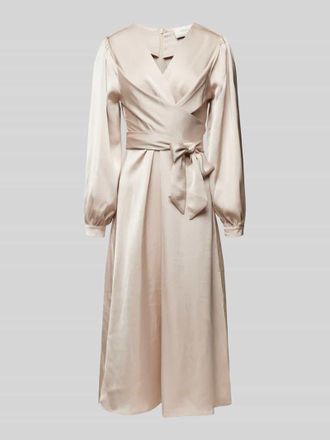 Neo Noir Midikleid in Wickel-Optik Modell RIMINI