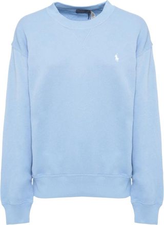 Ralph Lauren Femme, Sweatshirts et sweats &agrave; capuche, Bleu, Taille: 36 FR SweaT-shirt Logo Brod&eacute;