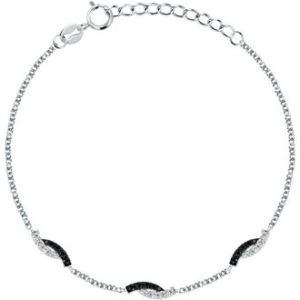 Cleor Bracelet en argent 925/1000 et zircon