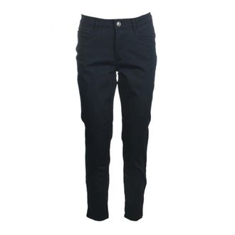 C.Ro Dunkelblaue Hose mit Rei&szlig;verschlussdetail - - Trousers - Damen - Schwarzk - L