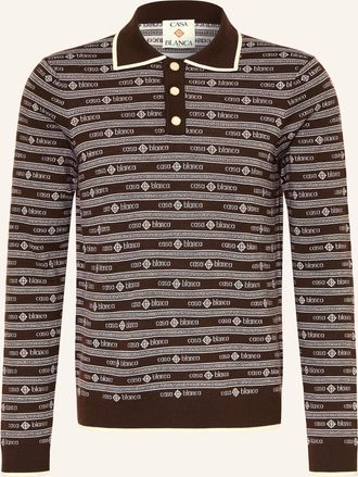 Casablanca Strick-Poloshirt braun
