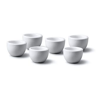 WM Bartleet & Sons 1750 TSET32 Lot de 6 mini bols &agrave; beurre traditionnels en porcelaine 3 cm Blanc