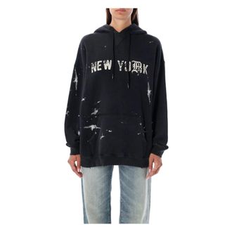 R13 New York Hoodie - Urban Style - - Sweatshirts & Hoodies - Damen - Schwarzk - S
